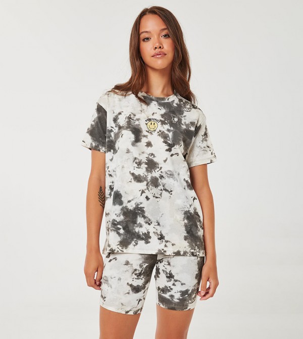 Buy Ardene Tie Dye Loungewear Set In Black | 6thStreet Bahrain