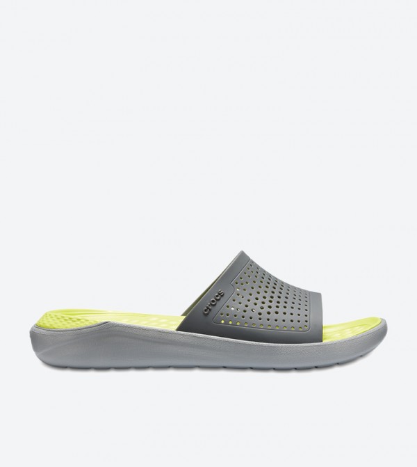 Buy Crocs Literide Slides Grey 205183 0DV In Grey | 6thStreet Qatar