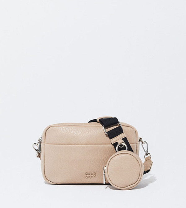 Buy Parfois Personalized Crossbody Bag With Coin Pouch In Beige ...