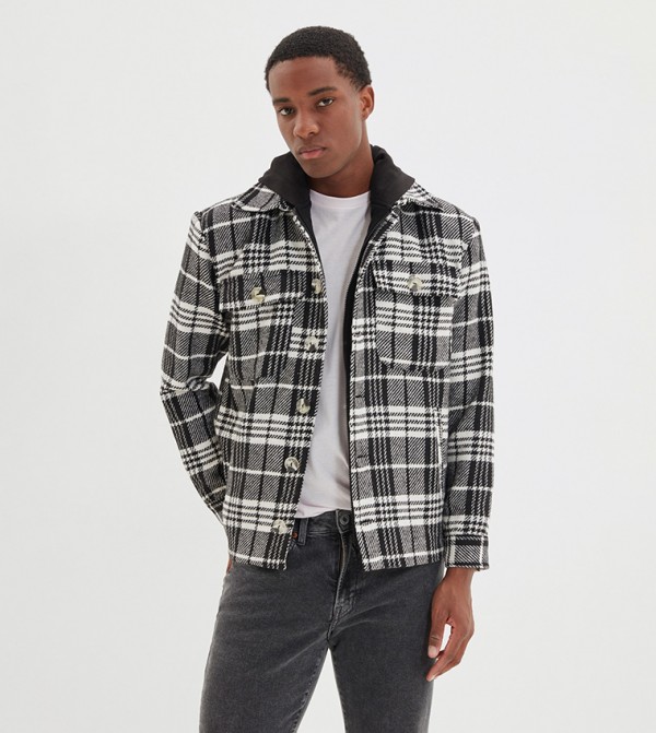 Buy Trendyol Checkered Overshirt Coat In Multiple Colors | 6thStreet ...