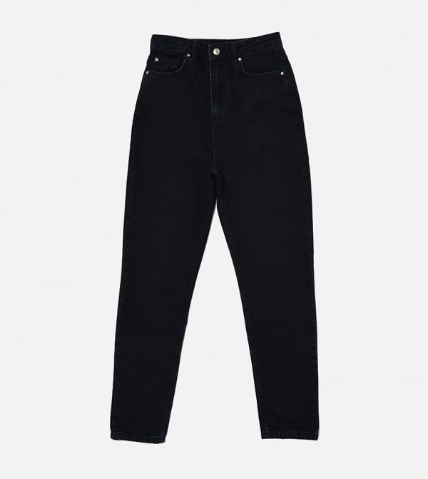 Buy Trendyol High Rise Mom Jeans In Midnight Blue 6thstreet Uae