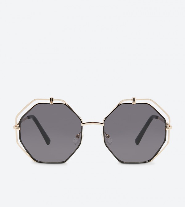 Buy Aldo Accessories Naralith Octagon Frame Stylish Sunglasses Black In ...