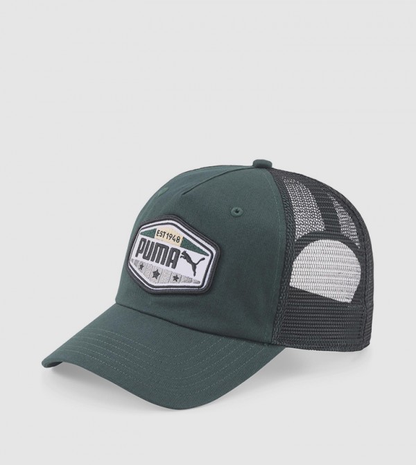 Buy Puma Logo Embroidered Prime Trucker Cap In Green | 6thStreet Bahrain