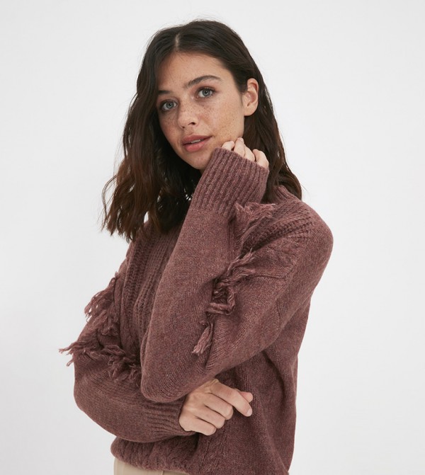 Buy Trendyol Regular Fit Sweater In Pink | 6thStreet Bahrain