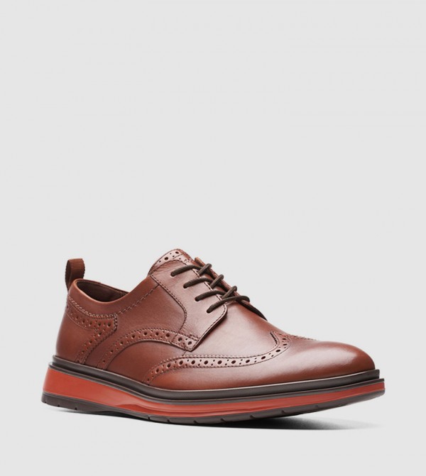 Buy Clarks Chantry Wing Lace Up Brogues In Tan | 6thStreet Saudi Arabia