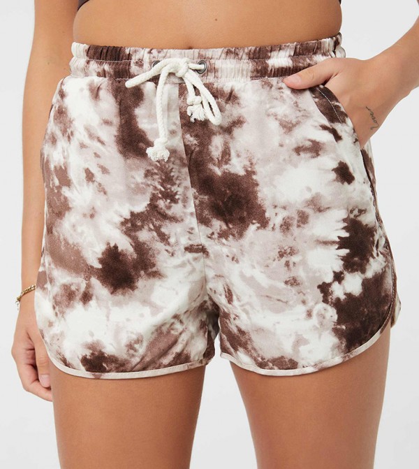 Buy Ardene Tie Dye Dolphin Shorts In Brown | 6thStreet UAE