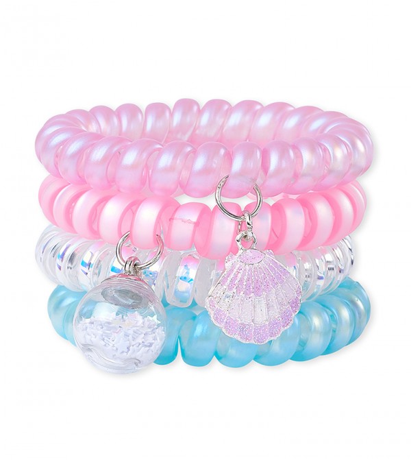 Buy The Children's Place Girls Shakey Seashell Coil Bracelet 4 Pack ...