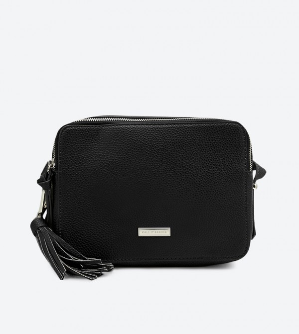 Buy Call It Spring Brumma Top Zip Closure Tassel Details Cross Body Bag ...