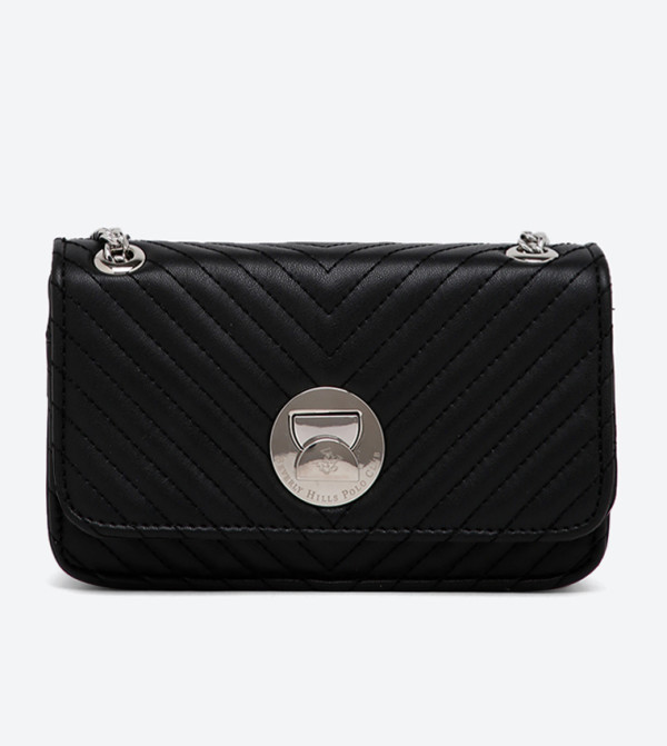 Buy Beverly Hills Polo Club Deanna Ladies Pu Sling Bag Black In Black ...