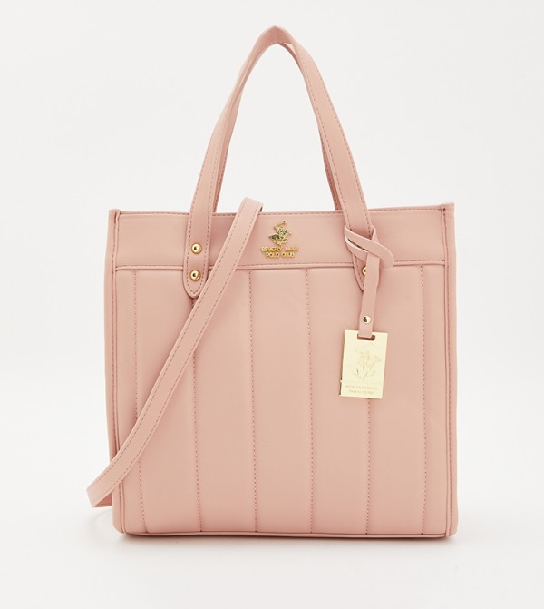 Buy Beverly Hills Polo Club Quilted Tote Bag With Sling In Pink ...