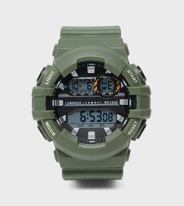 Buy R&B Multi Functional Digital Watch In Green | 6thStreet UAE