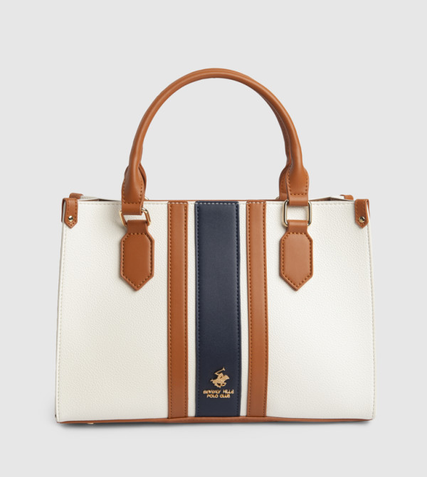 Buy Beverly Hills Polo Club Color Block Satchel Bag In White ...