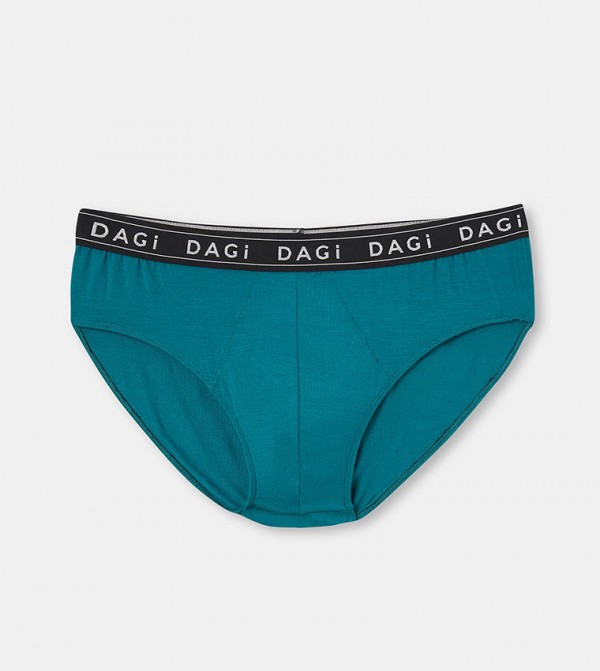 Buy Dagi Logo Waistband Briefs In Green | 6thStreet Kuwait