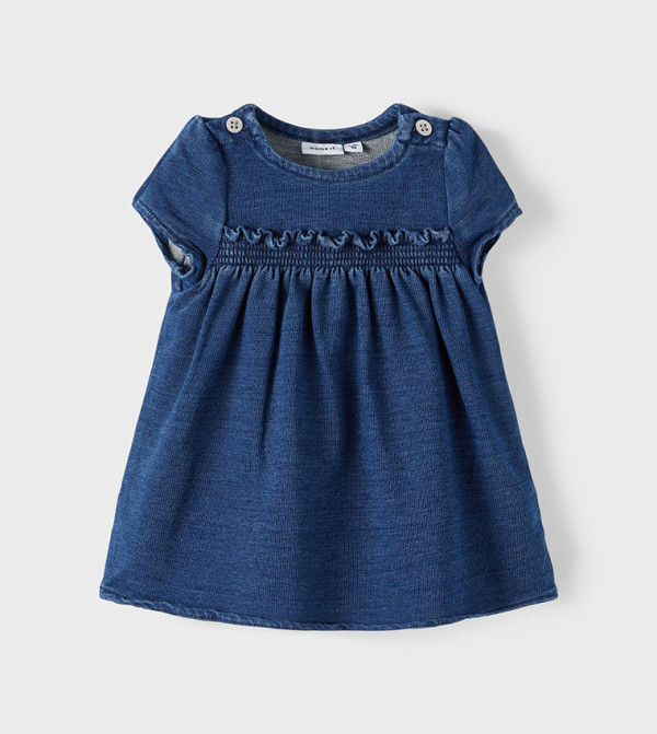 Buy Name It Casual Mini Yoke Dress In Blue | 6thStreet Saudi Arabia