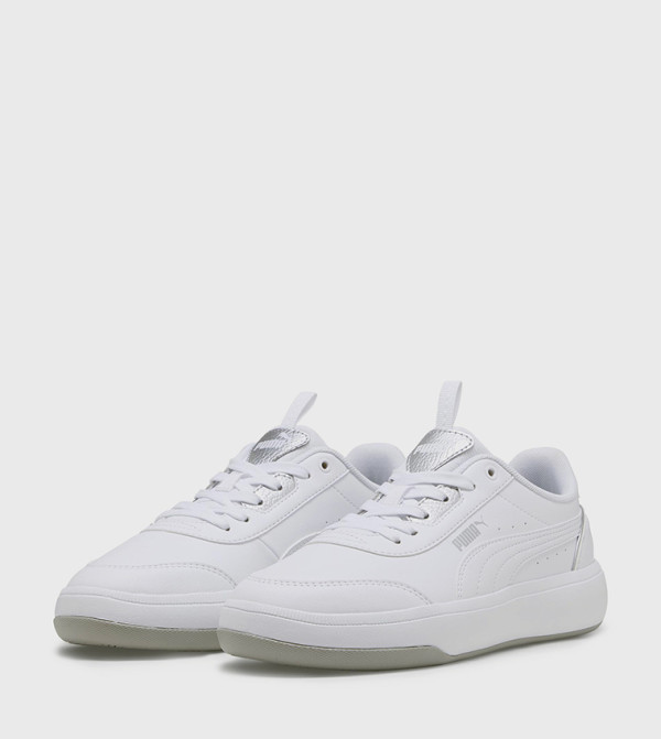 Buy Puma Tori Pop Up Metallics Lace Up Casual Shoes In White ...