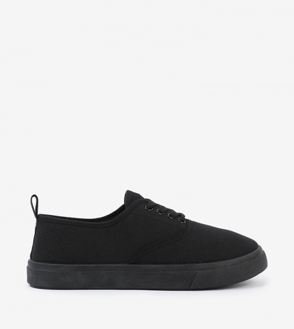 Buy Ardene Lace Up Canvas Shoes In Black | 6thStreet Saudi Arabia