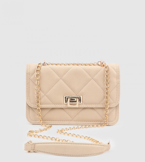 Buy Ardene Quilted Crossbody Bag In Beige | 6thStreet UAE