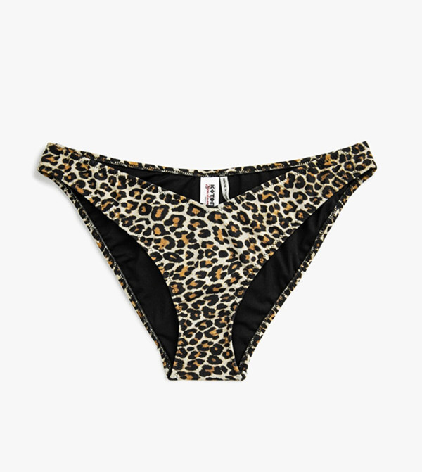 Buy Koton Leopard Pattern Bikini Brief In Brown | 6thStreet Qatar