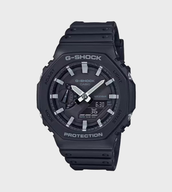 Buy G SHOCK Grey Dial Resin Strap Hybrid Watch In Black | 6thStreet ...