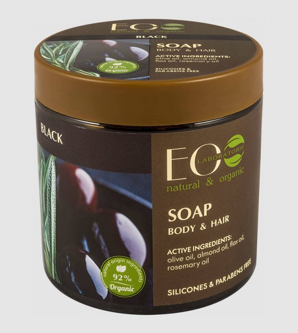 Buy EO Laboratorie Natural & Organic Organic Black Soap For Body And ...