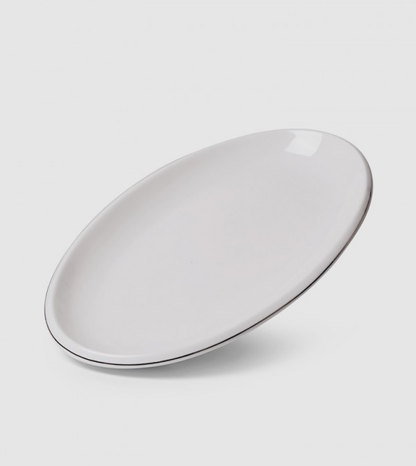 Buy Fissman Oval Plate Aleksa Series 35X21cm White (Porcelain) In White ...