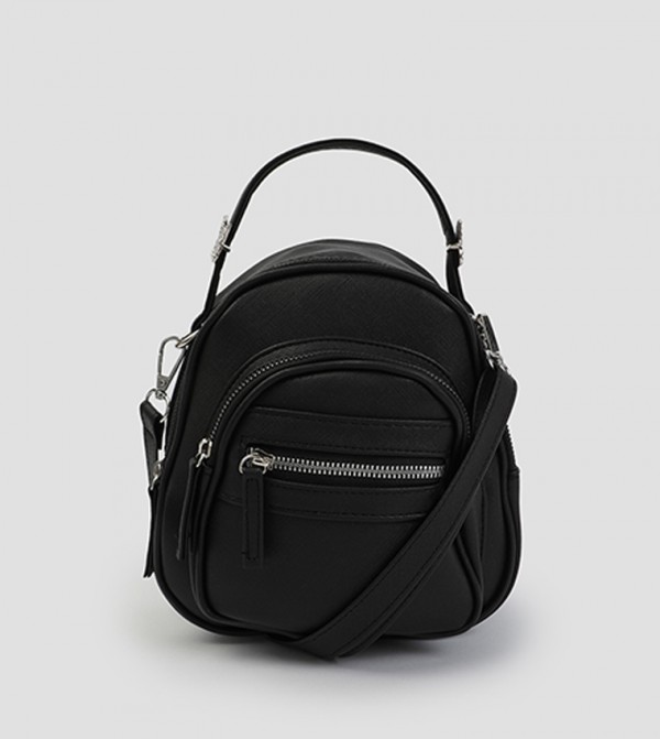 Buy Ardene Textured Mini Bag With Sling In Black | 6thStreet Saudi Arabia