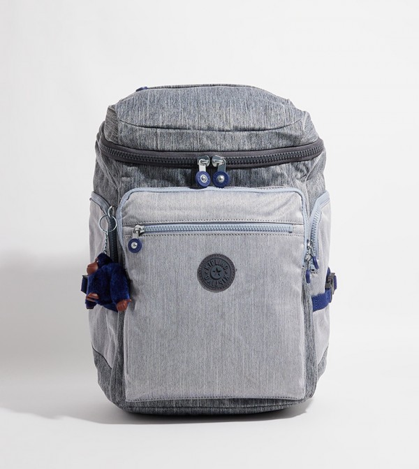 Buy Kipling Logo Detail Backpack In Grey | 6thStreet Qatar