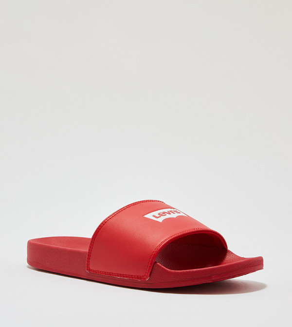 Buy Levi's Batwing Logo Slides In Red | 6thStreet UAE