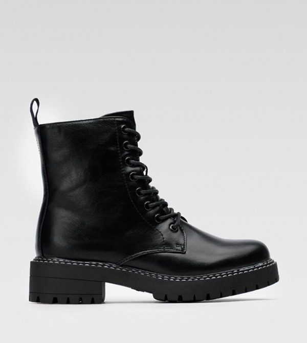 Buy Jenny Fairy @ CCC Combat Lace Up Ankle Boots In Black | 6thStreet UAE