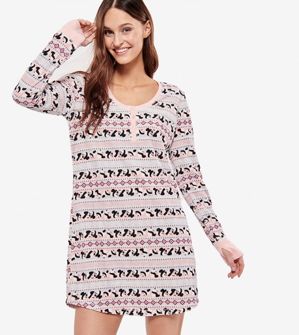 Buy La Vie En Rose Sleepshirt Panda Aop Multi In Multiple Colors ...