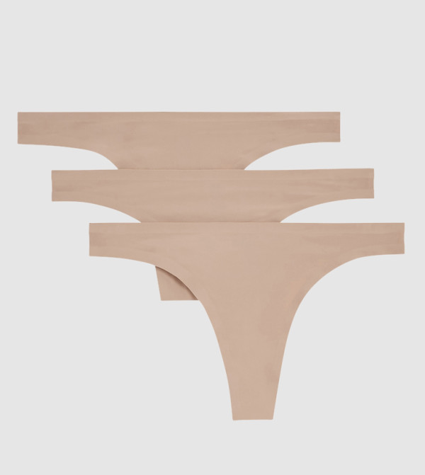 Buy Undiz Pack Of 3 Micro String Lotx Beige In Beige | 6thStreet UAE
