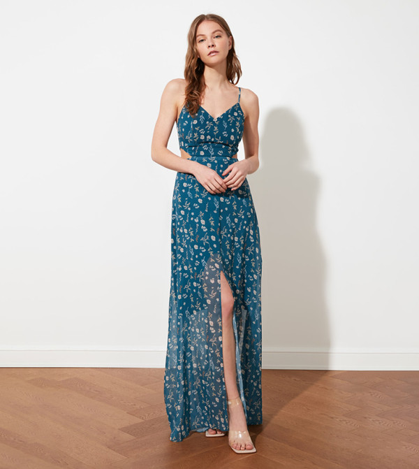 Buy Trendyol Printed Cut Out Slit Dress In Multiple Colors | 6thStreet ...