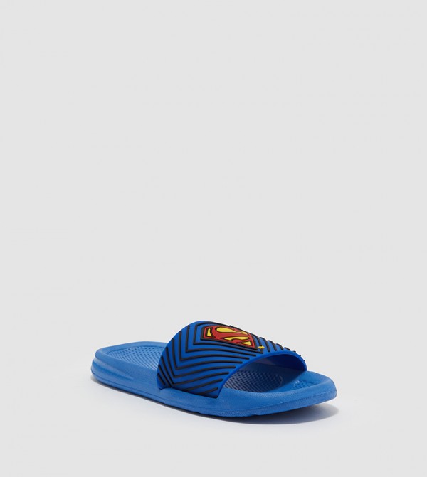 Buy Superman Superman Pool Sliders In Blue | 6thStreet Kuwait