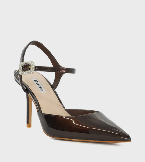 Buy Dune London CHANNEL Pointed Toe Heel Pumps In Brown | 6thStreet ...