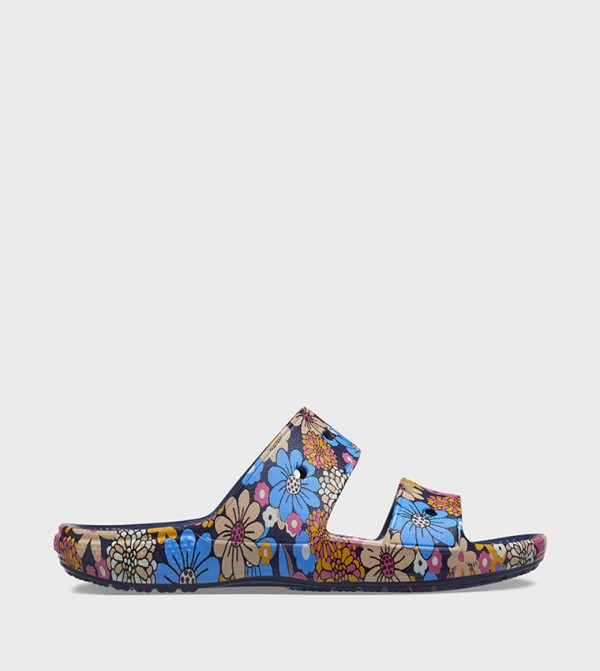 Buy Crocs Classic Retro Floral Sandal In Blue | 6thStreet UAE