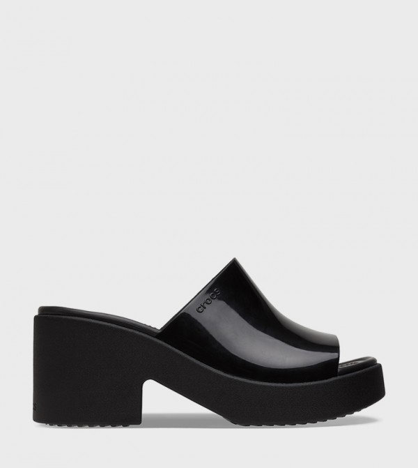 Buy Crocs Brooklyn Slide High Shine Heel In Black | 6thStreet UAE