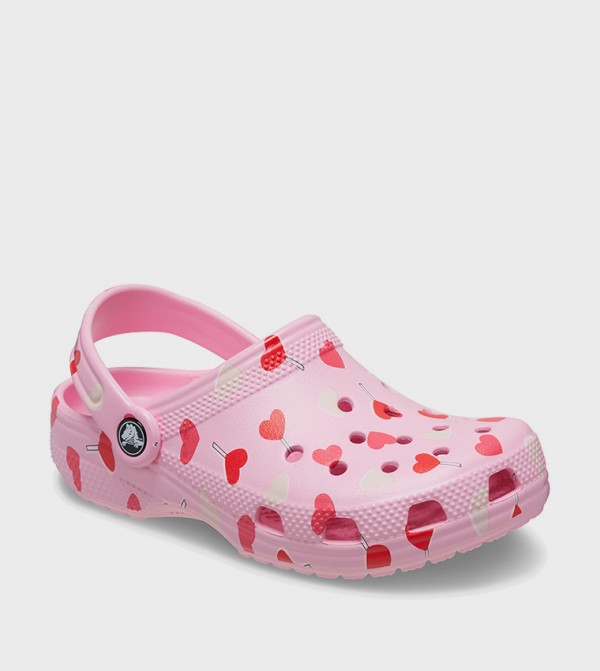 Buy Crocs Classic Valentine's Day Clogs In Pink | 6thStreet Bahrain