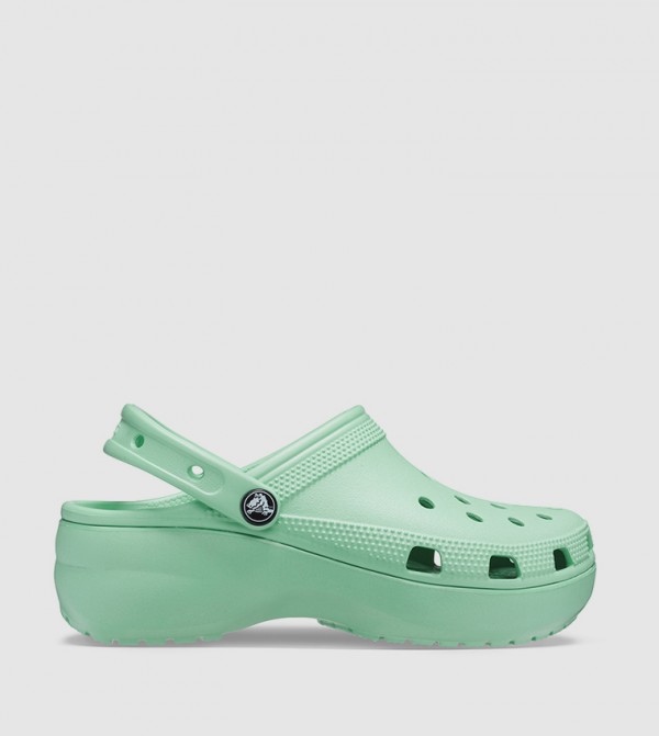 Buy Crocs Classic Platform Clog In Green | 6thStreet UAE
