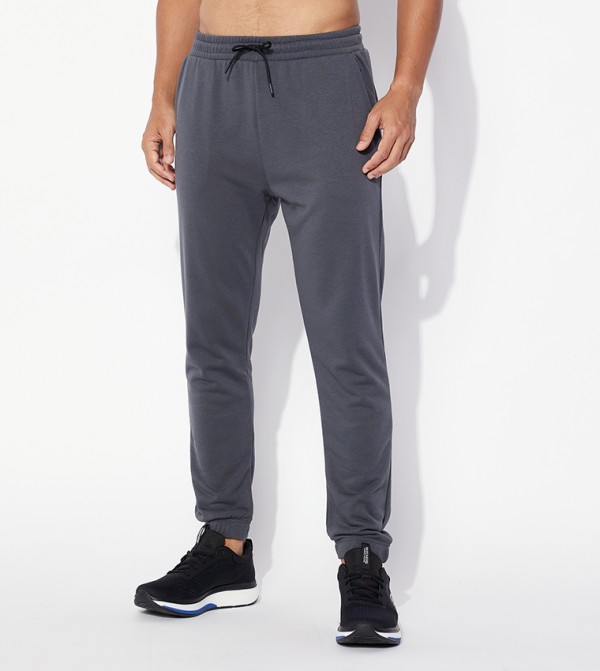 Buy SQUATWOLF Essential Drawstring Waist Joggers In Grey | 6thStreet UAE
