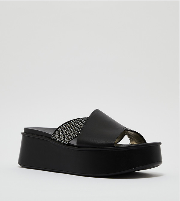Buy Naturalizer PACER3 Embellished Open Toe Platform Sandals In Black ...