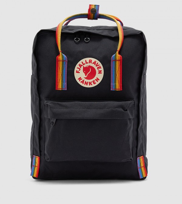 Buy Fjallraven Kanken Rainbow Backpack Black In Black | 6thStreet Qatar