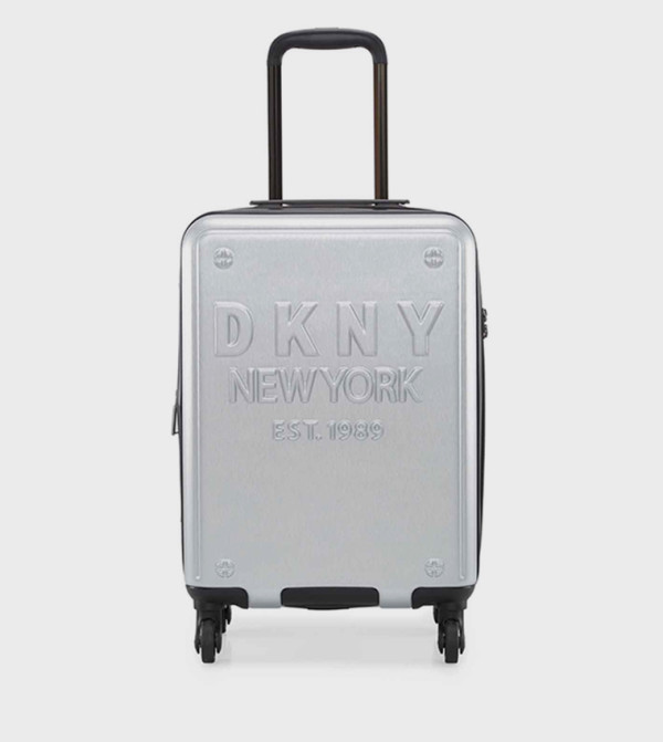 Buy Dkny NEW YORKER Hard Shell Spinner Trolley Bag In Silver ...
