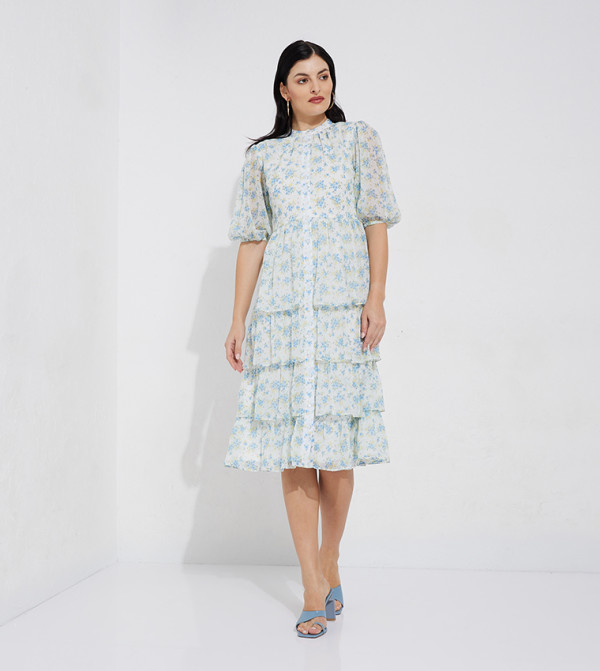 Buy Aeropostale Aero Girls Floral Printed Layered Dress In Ivory 6thstreet Uae