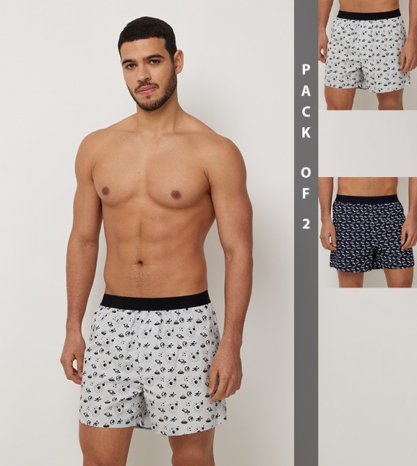 Buy Aeropostale Aero 2 Pack Assorted Boxers In Multiple Colors ...