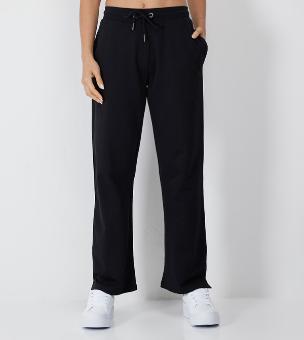 Buy Aeropostale Aero Women Solid Drawstring Waist Sweatpants In Black ...