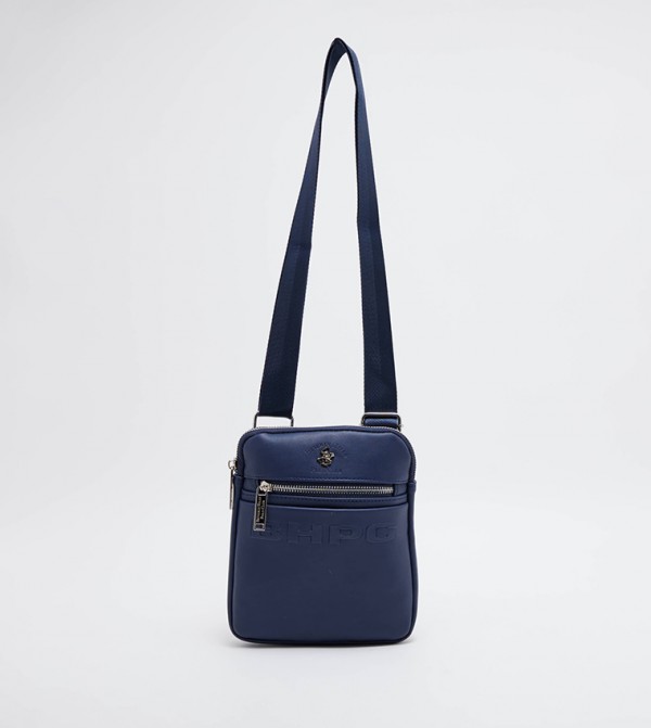 Buy Beverly Hills Polo Club Monogram Detail Crossbody Bag In Navy ...