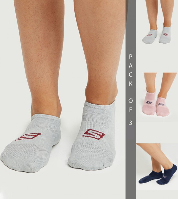 Buy Skechers No Show Sock Set Of 3 In Multiple Colors | 6thStreet Saudi Arabia