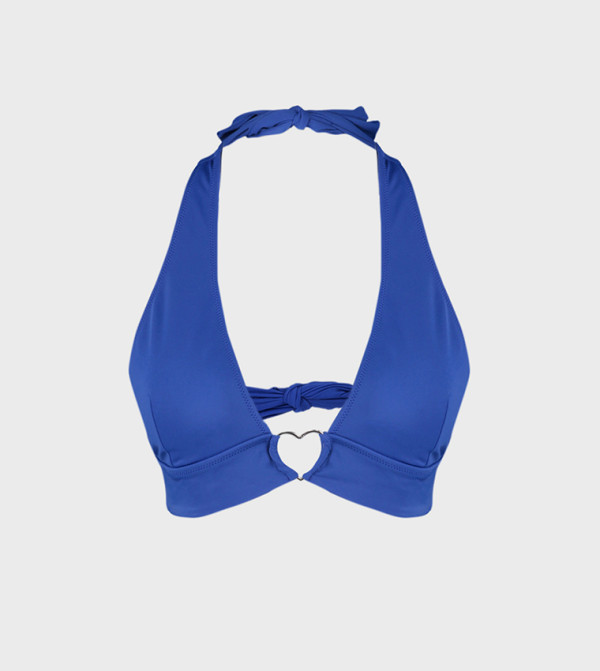 Buy Trendyol Triangle Strappy Bikini Top In Blue | 6thStreet Kuwait