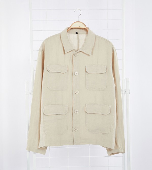Buy Trendyol Limited Edition Linen Jacket In Beige | 6thStreet Kuwait