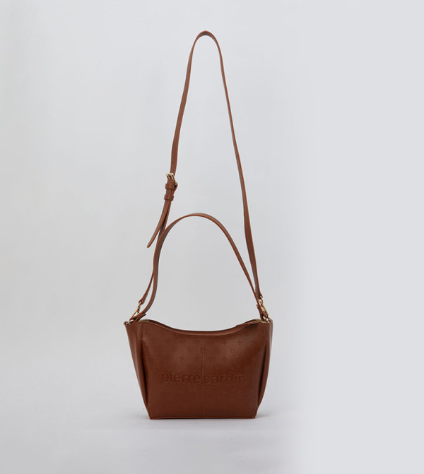 Buy Pierre Cardin Textured Shoulder Bag With Sling In Camel | 6thStreet ...
